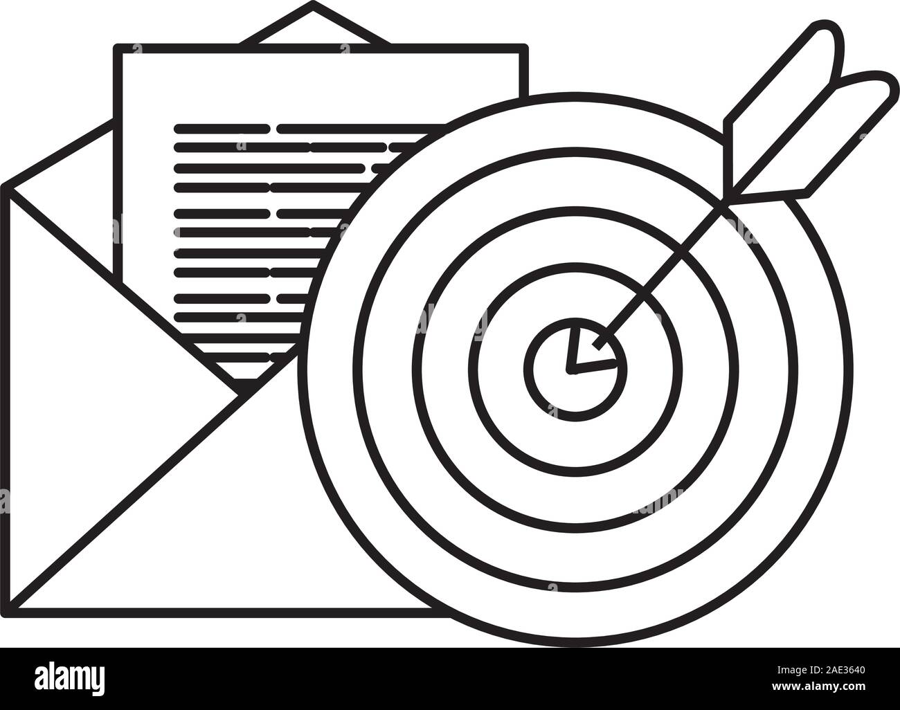 Isolated target and envelope vector design Stock Vector Image & Art - Alamy