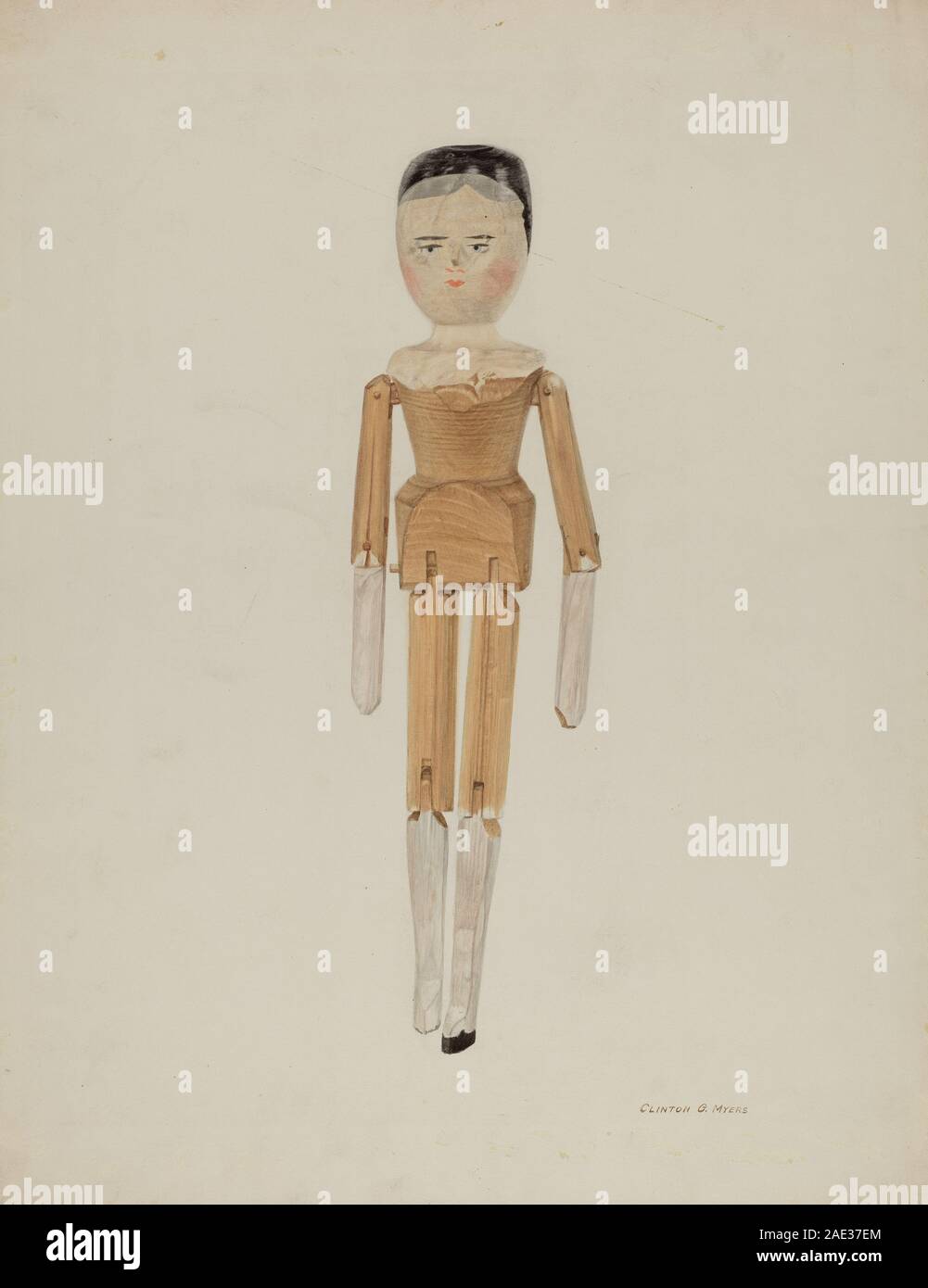 Doll; circa 1940 date Clinton Myers, Doll, c 1940 Stock Photo - Alamy