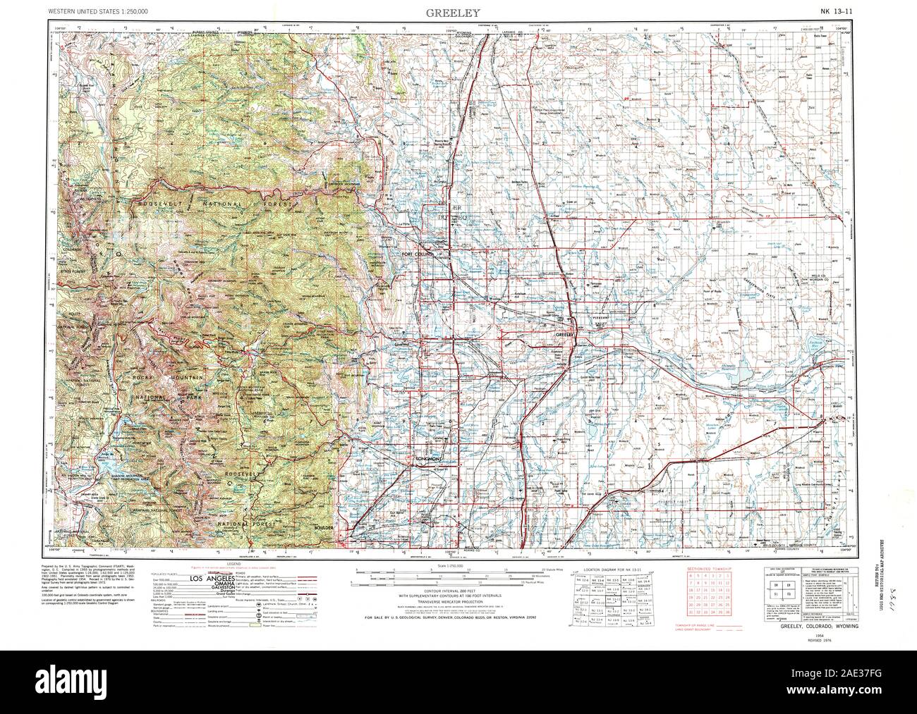 Map of greeley Cut Out Stock Images & Pictures - Alamy