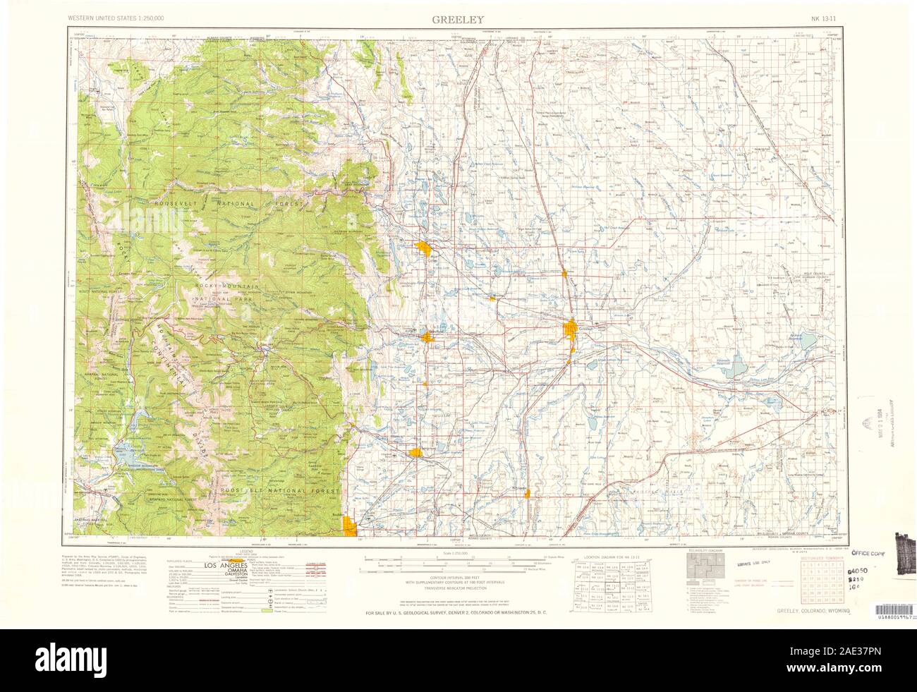 Map of greeley Cut Out Stock Images & Pictures - Alamy