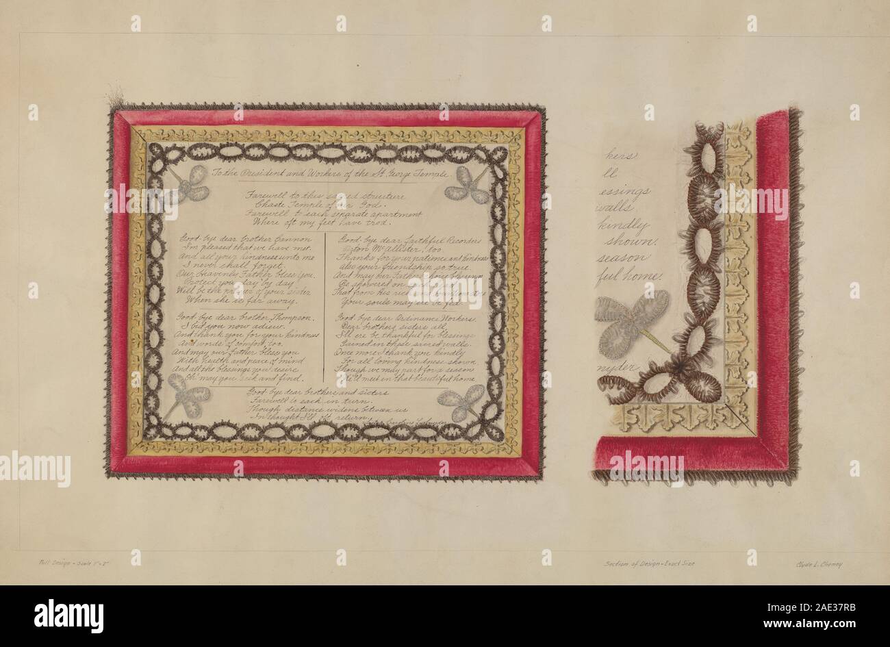 Frame of Hair Flowers; circa 1938 date Clyde L Cheney, Frame of Hair ...