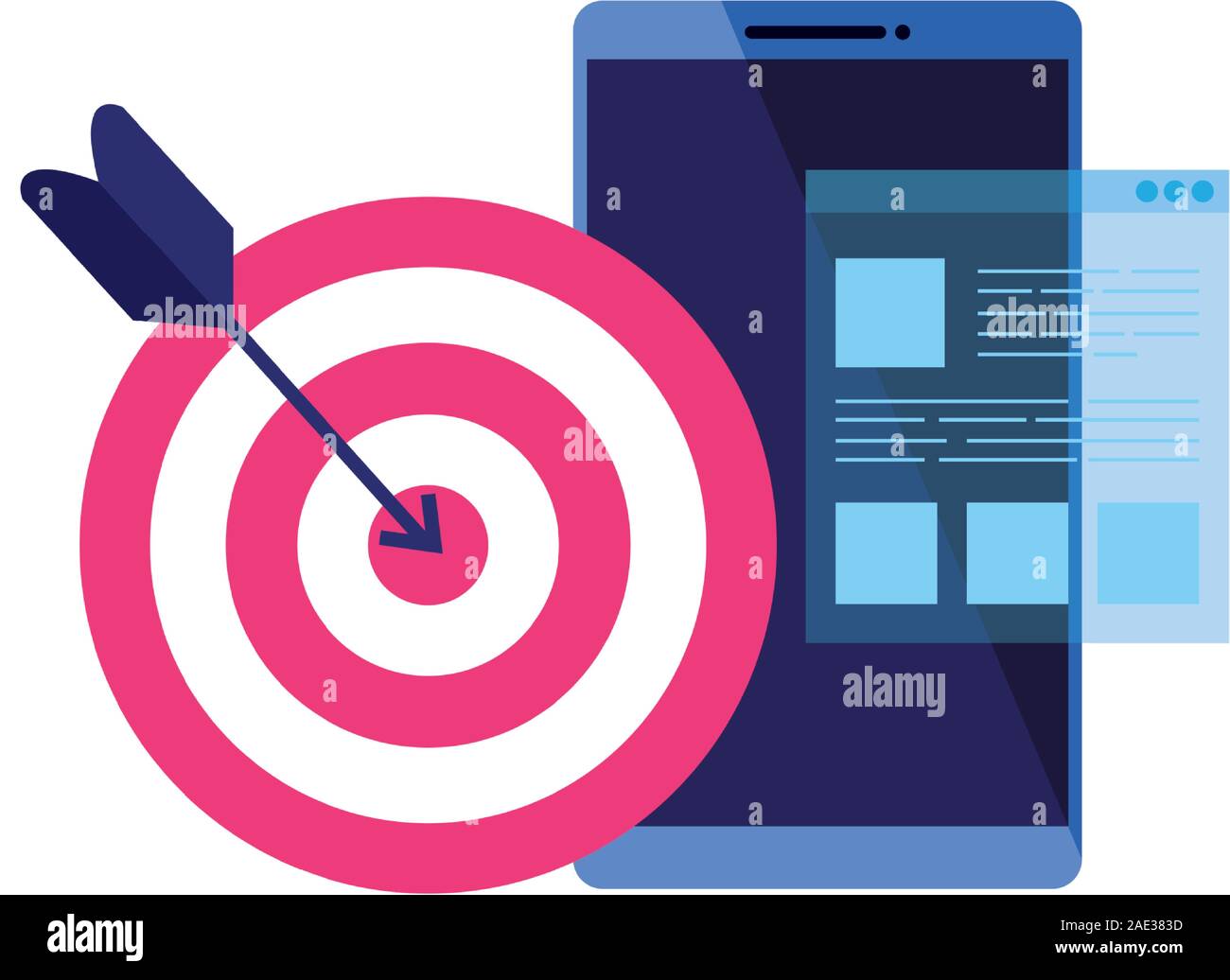 Target smartphone idea strategy Stock Vector Images - Alamy