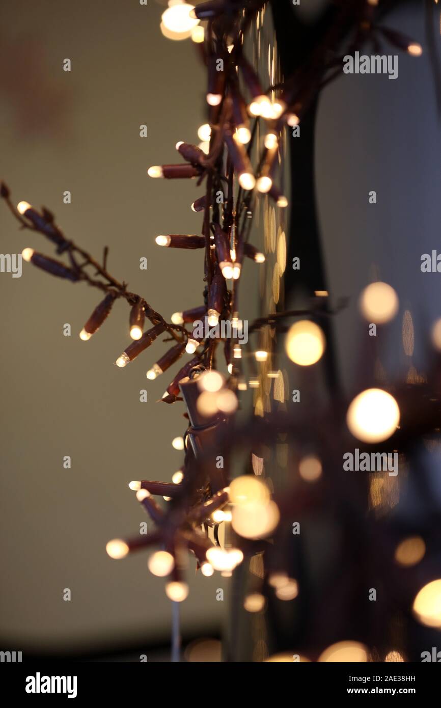 Christmas lights amsterdam train station macro background high quality ...
