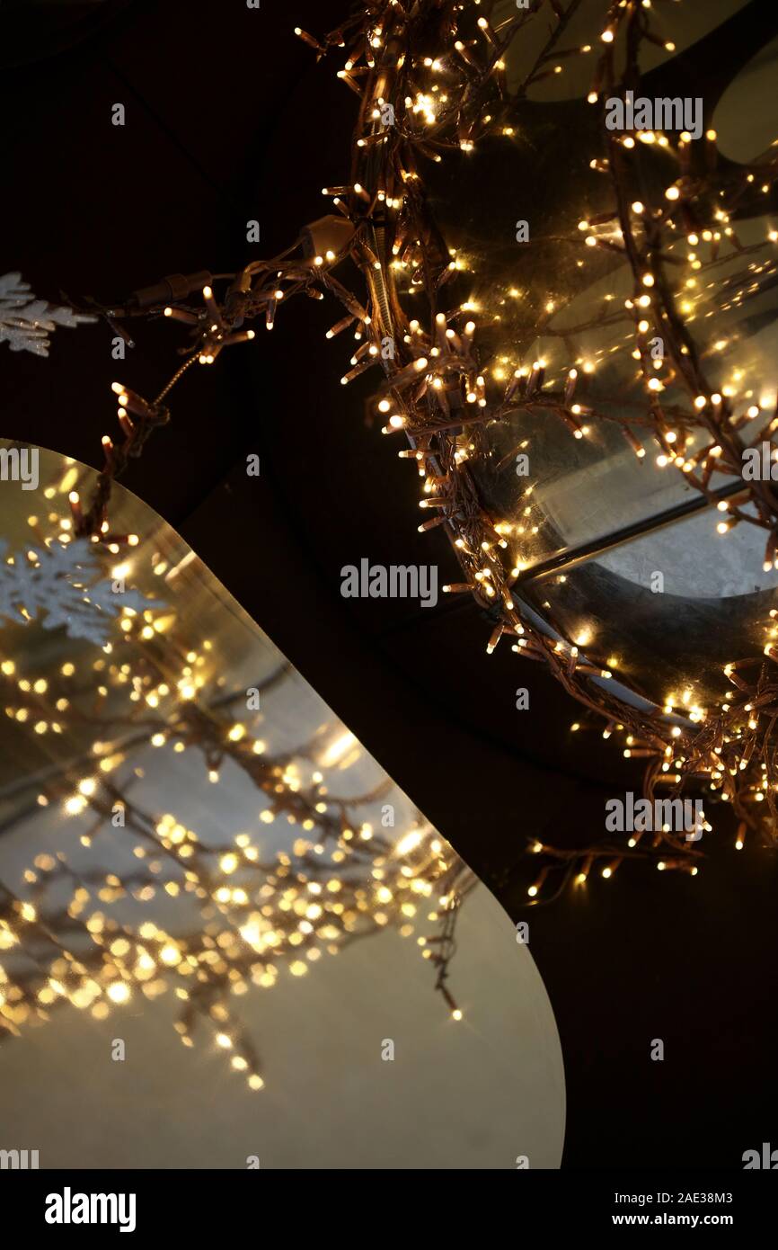 Christmas lights amsterdam train station macro background high quality ...