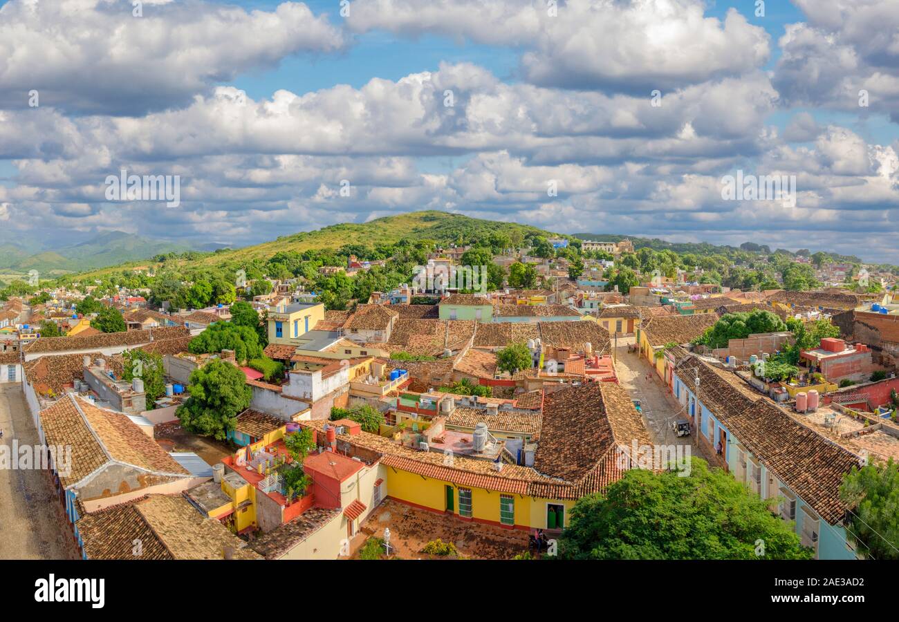 Aerial view of Trinidad with its picturesque buildings Stock Photo - Alamy