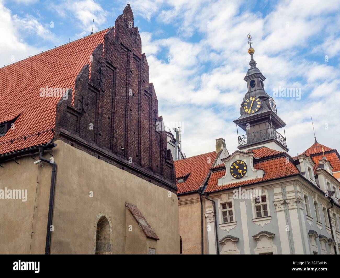 Historic medieval Gothic Old New Synagogue and Jewish Town Hall in ...