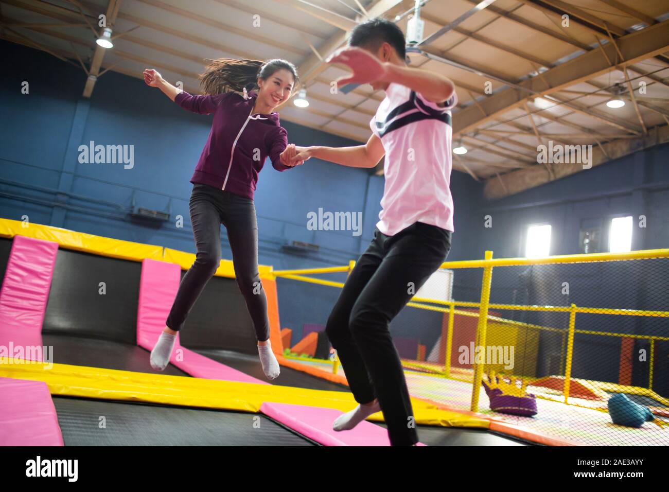Trampoline park asian hi-res stock photography and images - Alamy