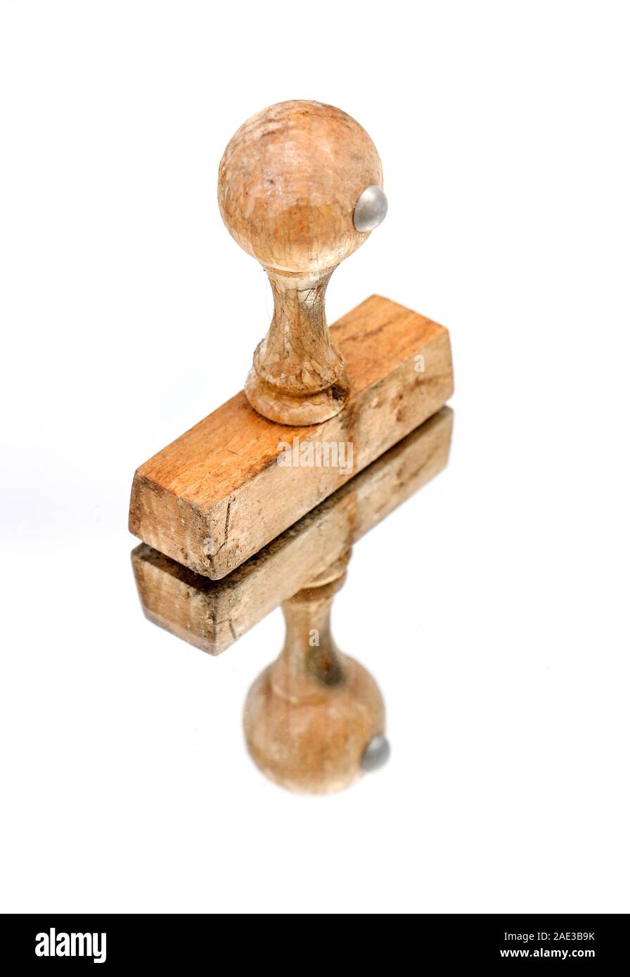 old wooden stamp Stock Photo - Alamy
