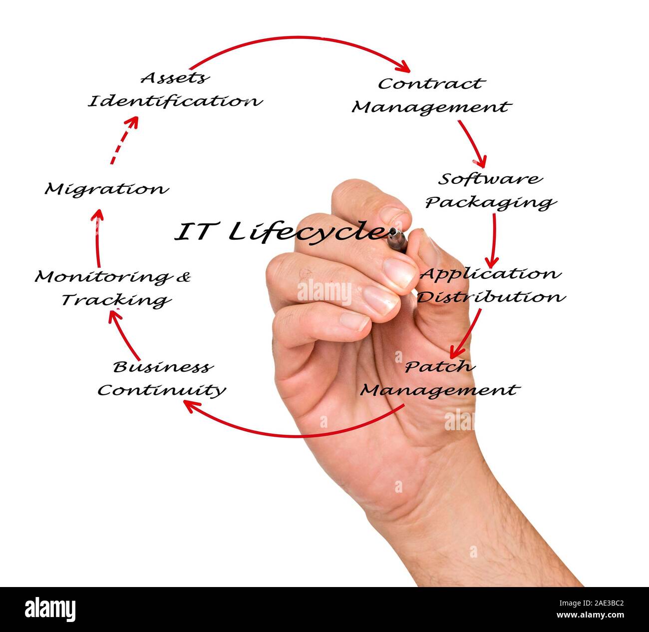 Diagram of IT Lifecycle Management Stock Photo - Alamy