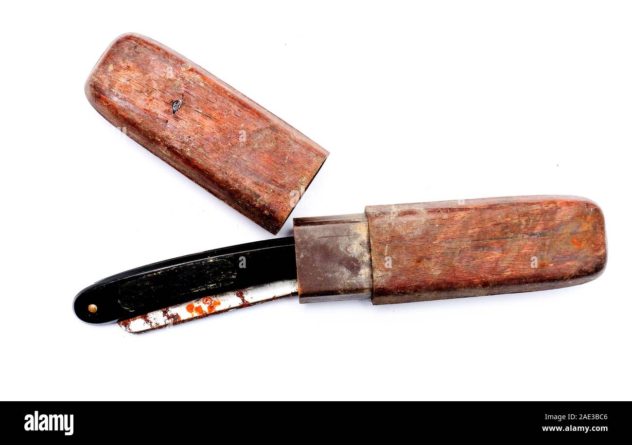 picture of an old rusty damaged razor Stock Photo - Alamy
