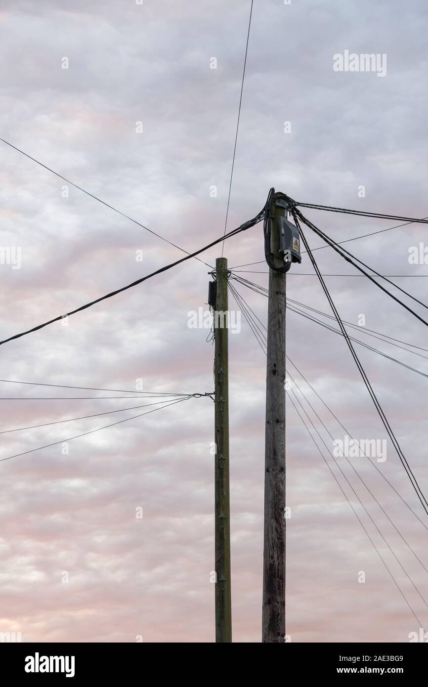 Telephone Landline Wire Wires High Resolution Stock Photography and ...
