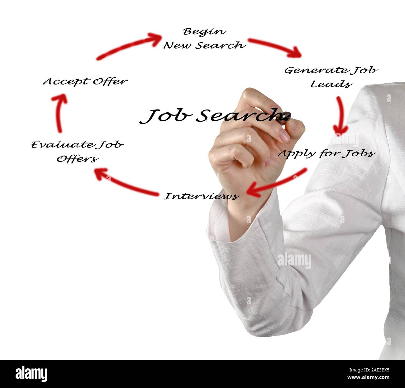 Diagram of job search Stock Photo - Alamy