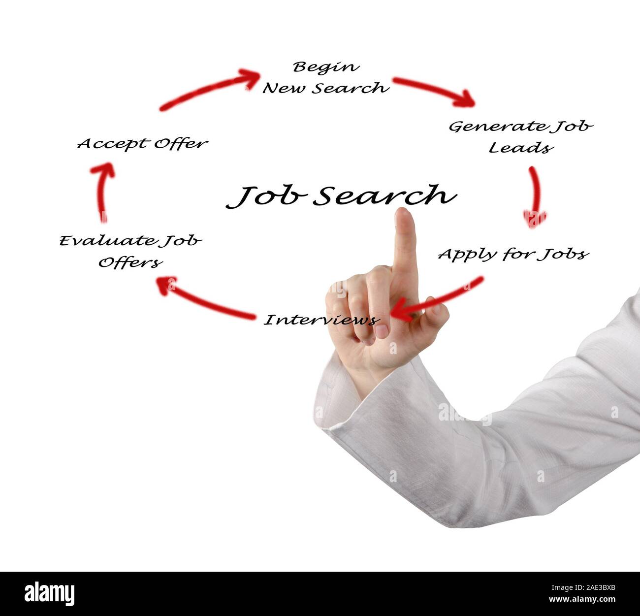 Diagram of job search Stock Photo - Alamy