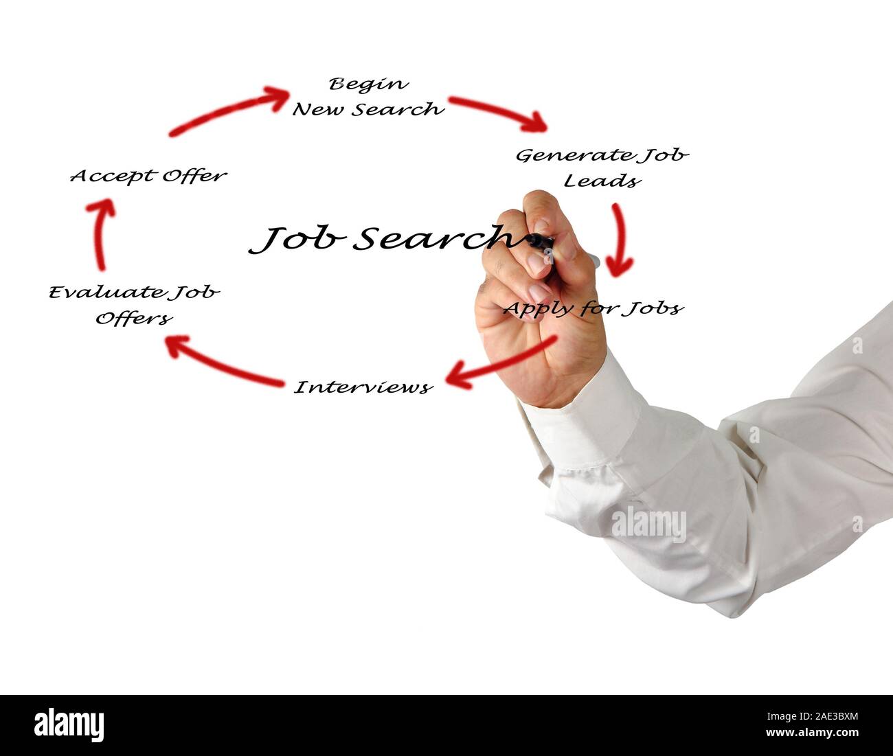 Diagram of job search Stock Photo - Alamy