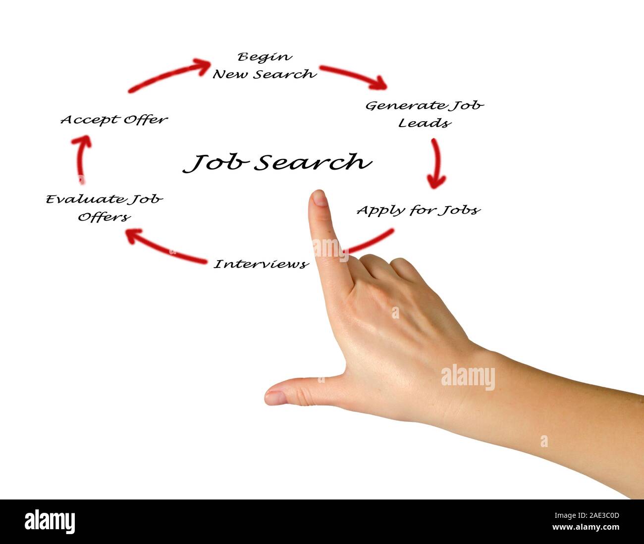 Diagram of job search Stock Photo - Alamy