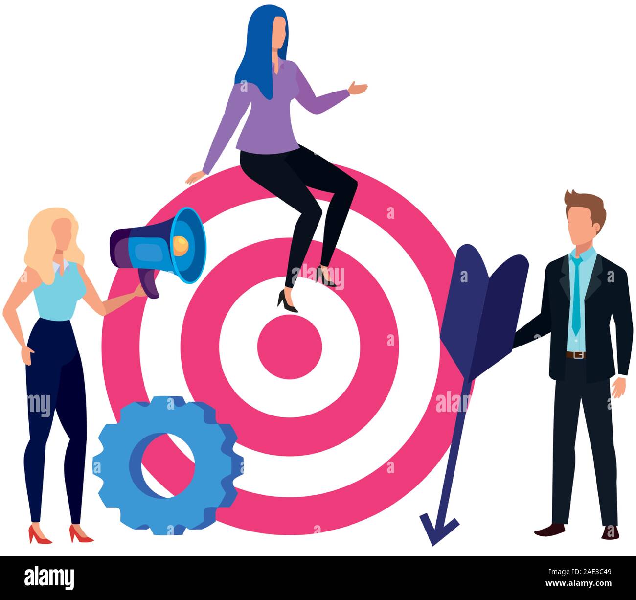 Isolated target and people vector design Stock Vector Image & Art - Alamy