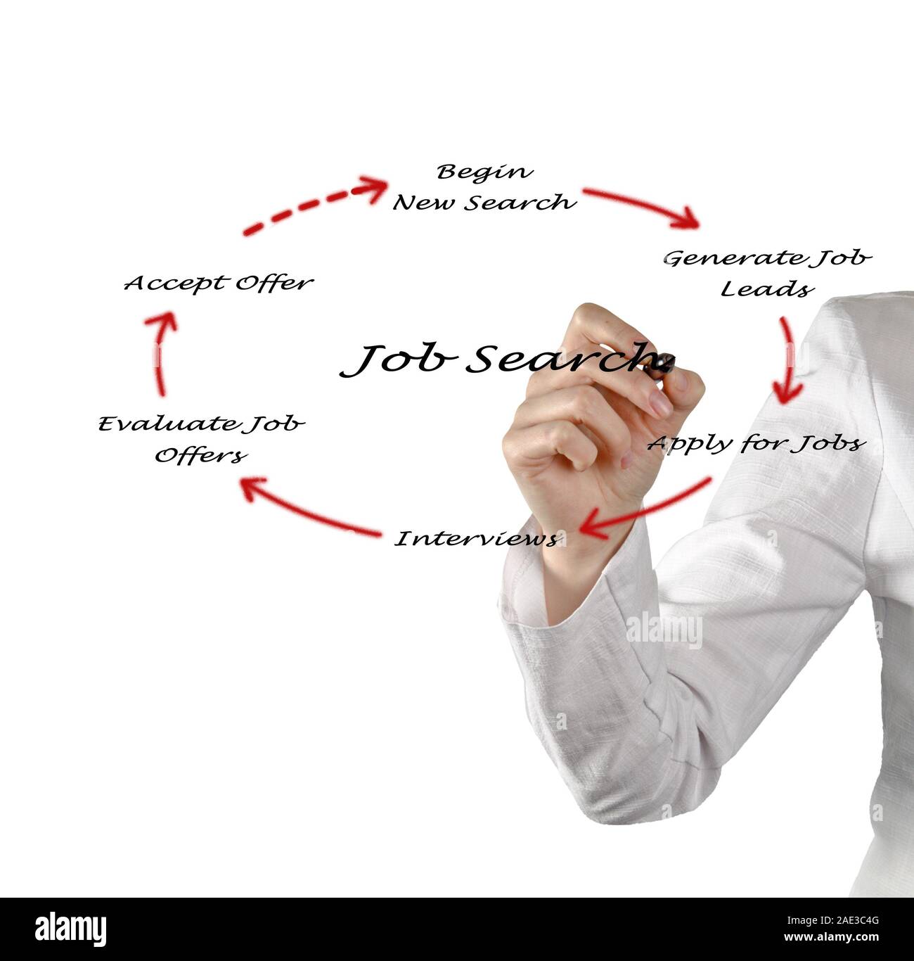 Diagram of job search Stock Photo - Alamy