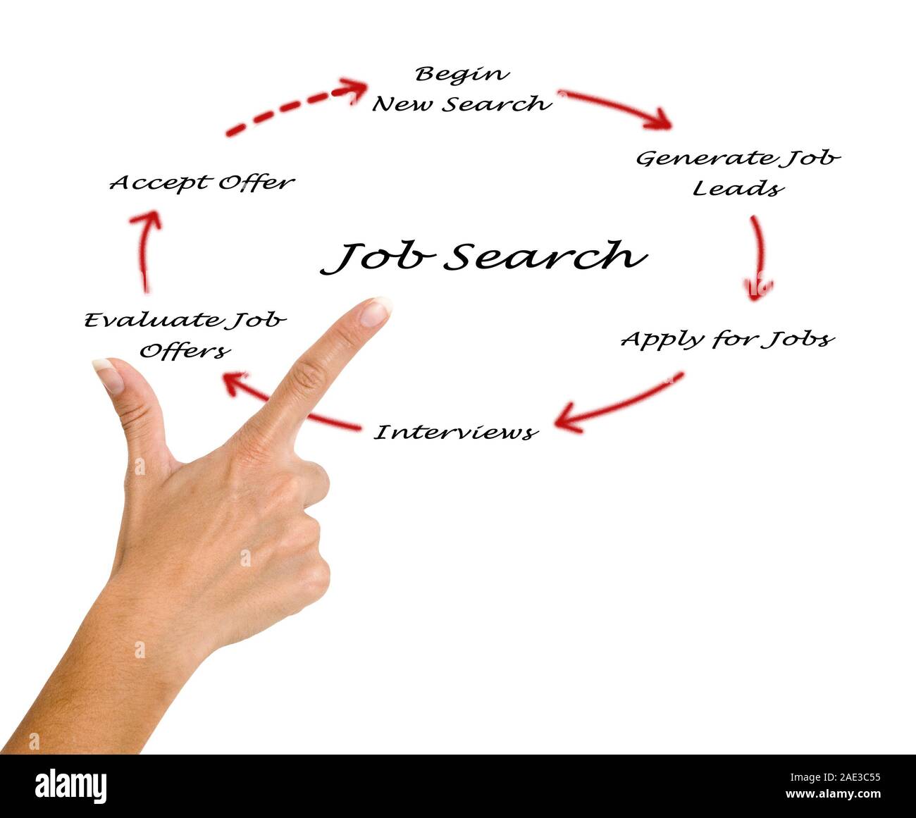 Diagram of job search Stock Photo - Alamy