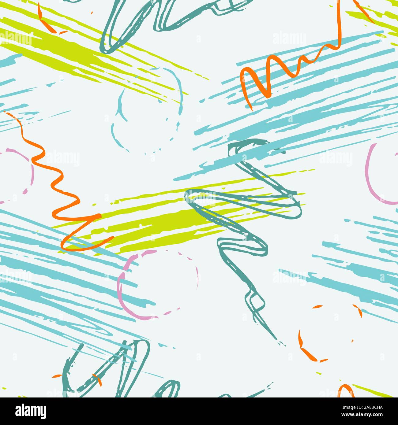 Abstract hand-drawn background with marker strokes and doodles Stock ...