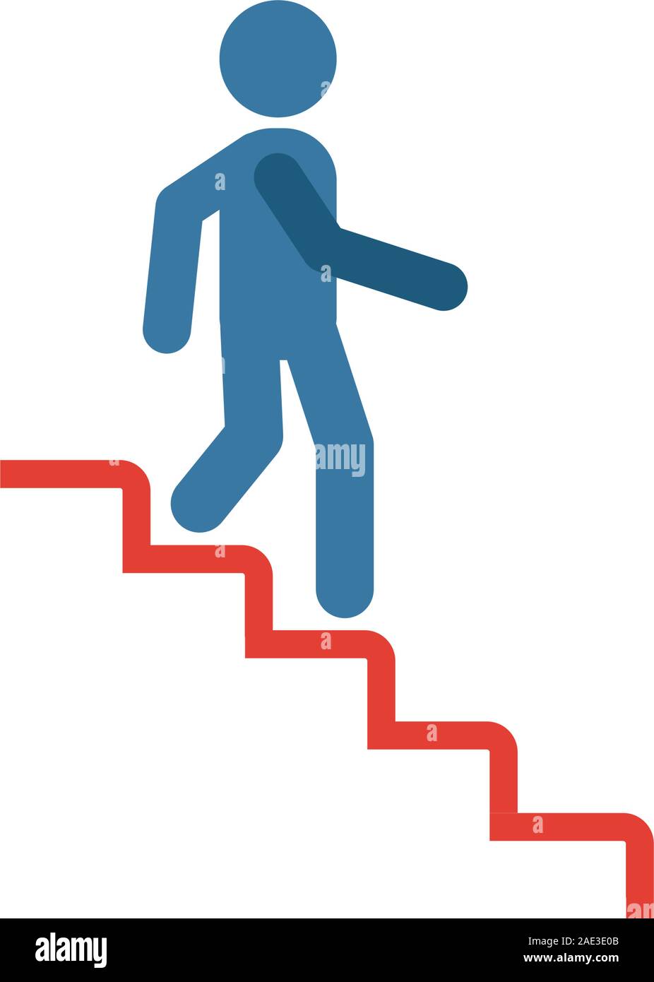 Stairs Down icon. Simple element from shopping center sign icons ...