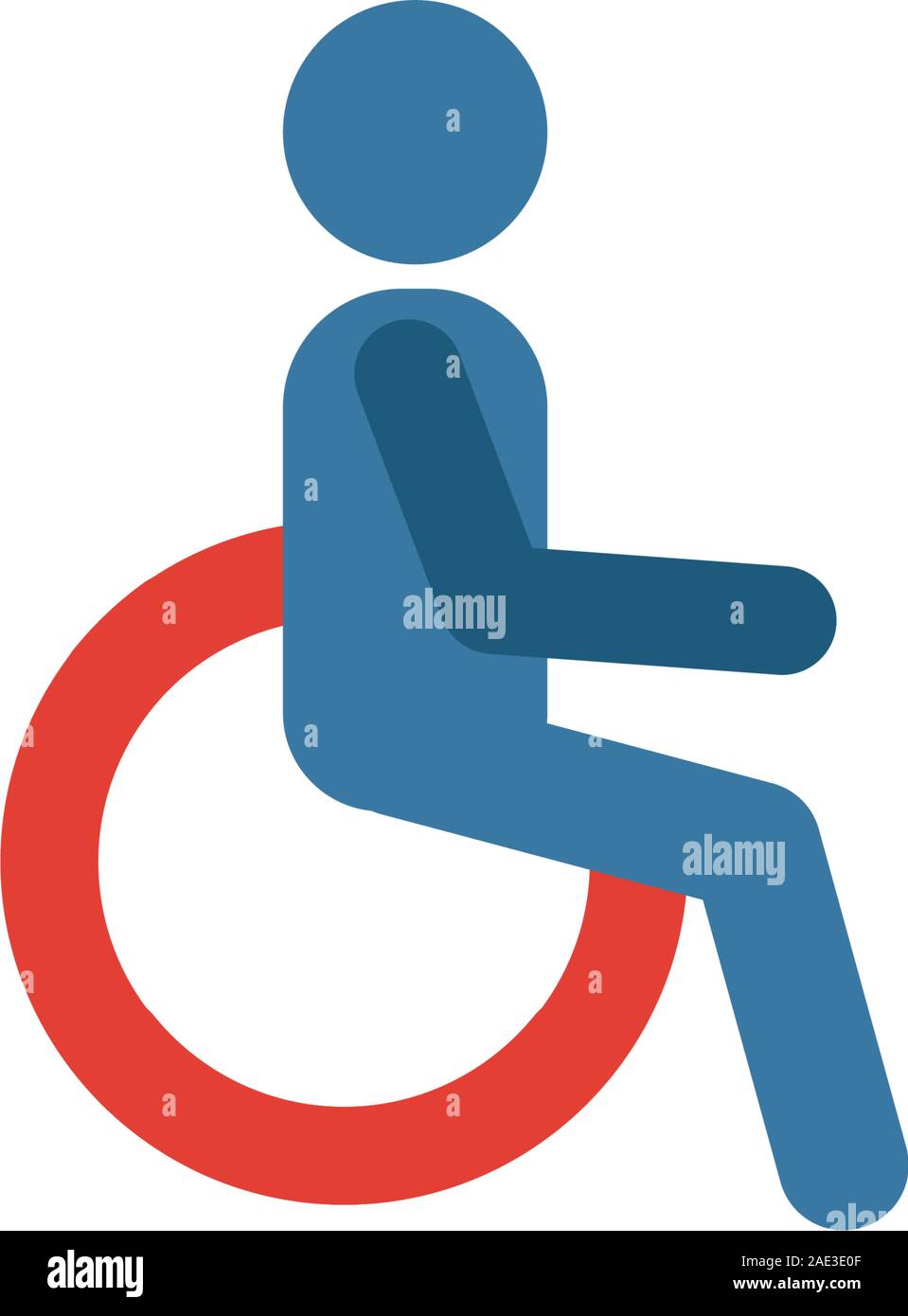 Disabled icon. Simple element from shopping center sign icons ...