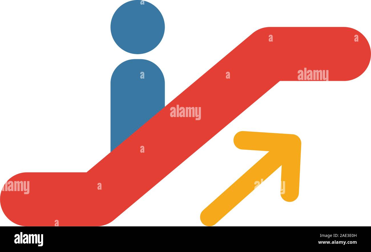 Escalator Up icon. Simple element from shopping center sign icons ...