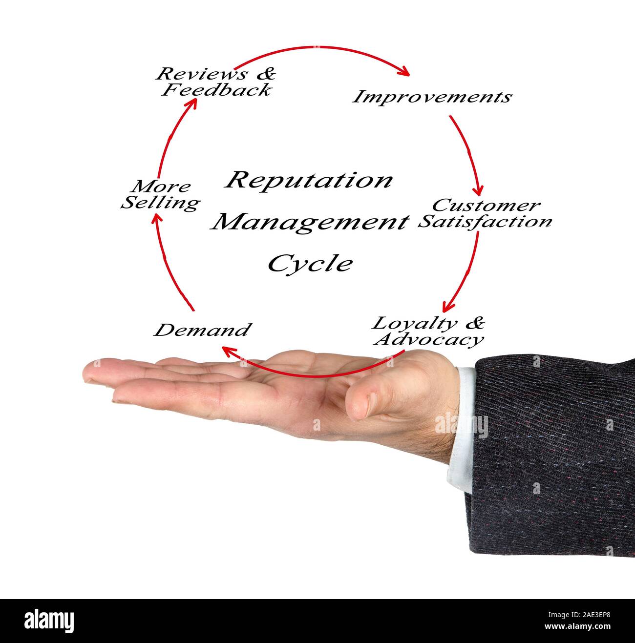 Reputation management cycle Stock Photo - Alamy