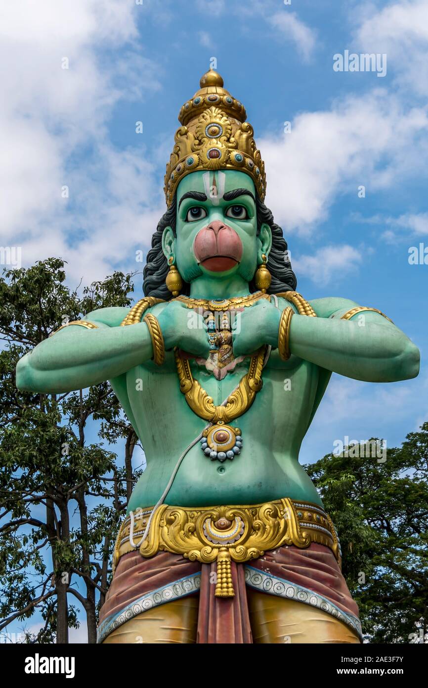 Hanuman statue is a Hindu god at Batu Caves Kuala Lumpur Malaysia Stock ...