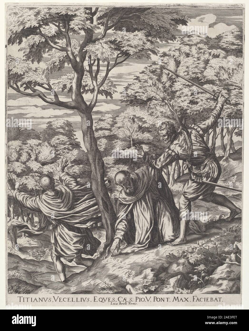 The Assassination of Saint Peter Martyr; 1567date Cornelis Cort, after ...