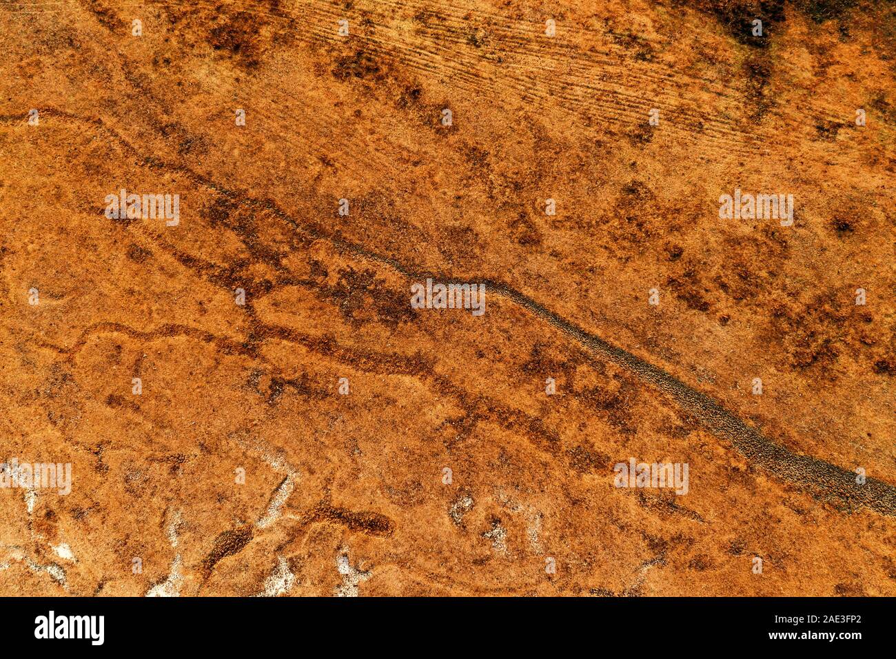 Abstract texture of plain landscape countryside from drone pov Stock ...