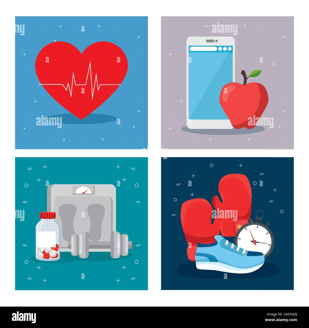 Healthy lifestyle concept vector design Stock Vector Image & Art - Alamy