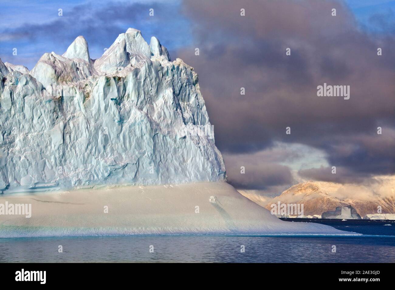 Iceberg floating in Scoresbysund on the east coast of Greenland Stock ...