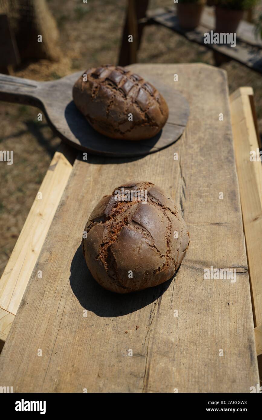 Freshly baked bread with macro lens in best quality scanned Stock Photo ...
