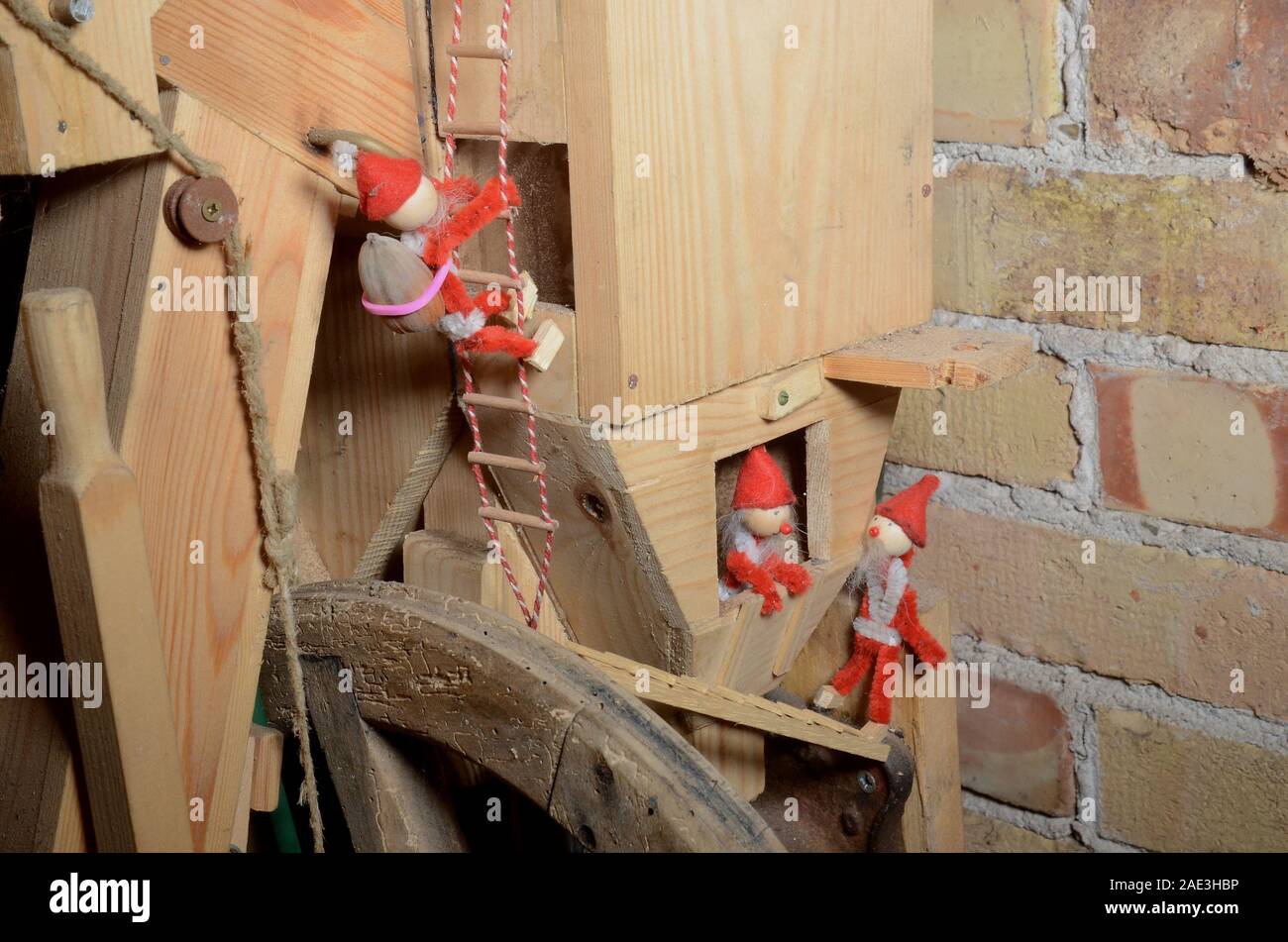 Pixie gang on robbery in an old machine Stock Photo - Alamy