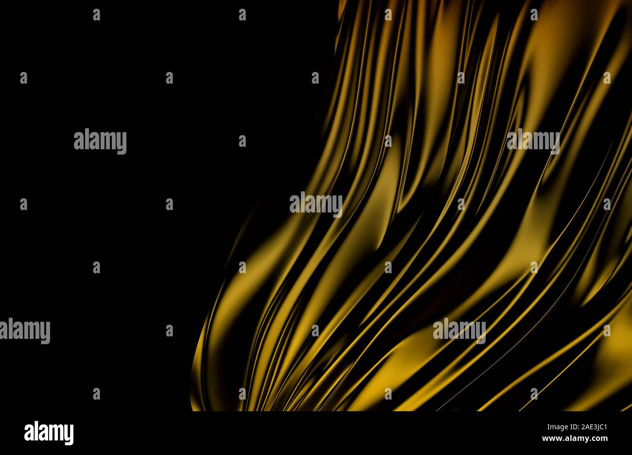 Gold wavy background color splash, elegant classy design. 3d render ...