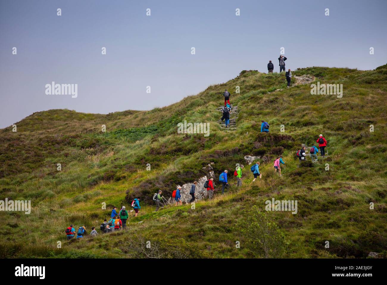 Hill walkers single file hi-res stock photography and images - Alamy