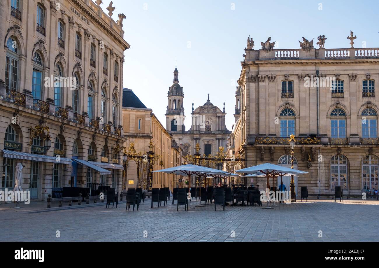 Nancy, France - August 31, 2019: Central square Place Stanislas and ...