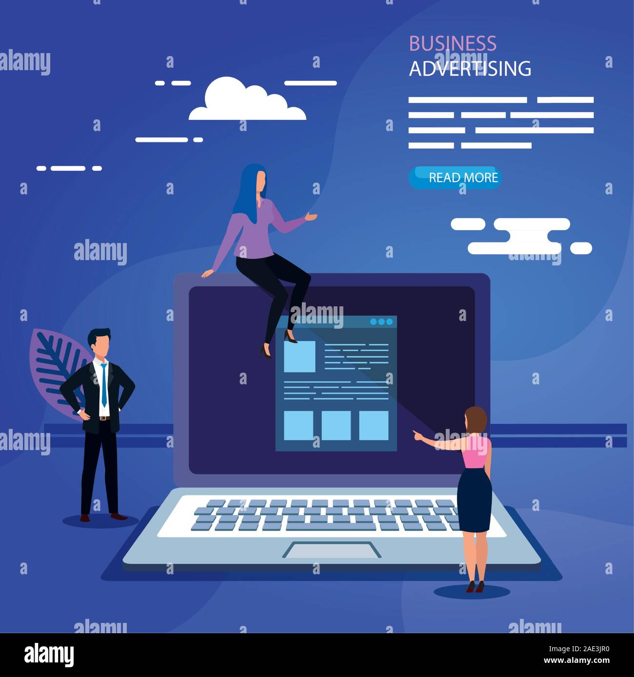 Digital laptop and people vector design Stock Vector Image & Art - Alamy