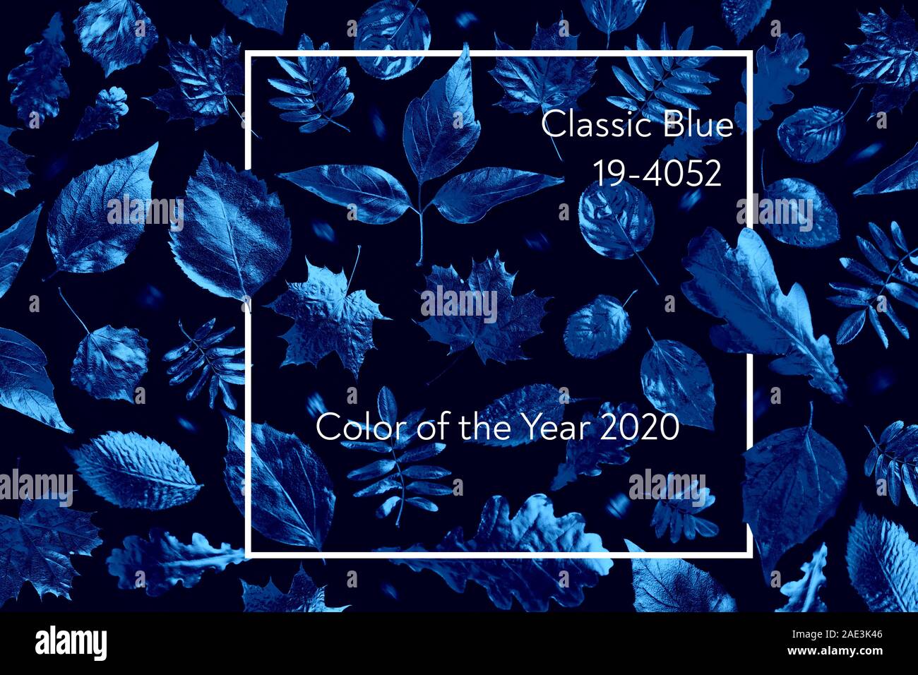 Classic Blue. Color of the Year 2020. open composition of different ...