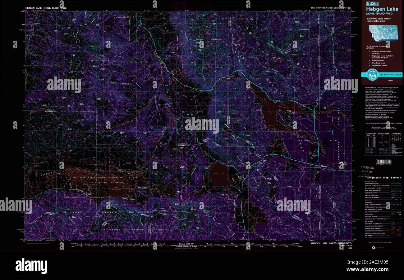 MT Hebgen Lake 268423 1993 100000 Inverted Restoration Stock Photo - Alamy