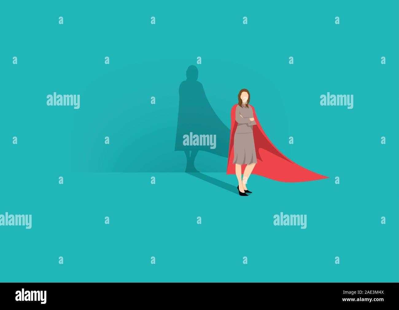 Business woman superhero vector concept. Business Woman with superhero ...