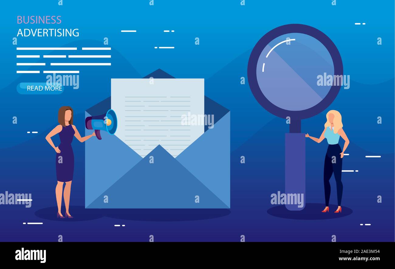 Envelope lupe and people vector design Stock Vector Image & Art - Alamy