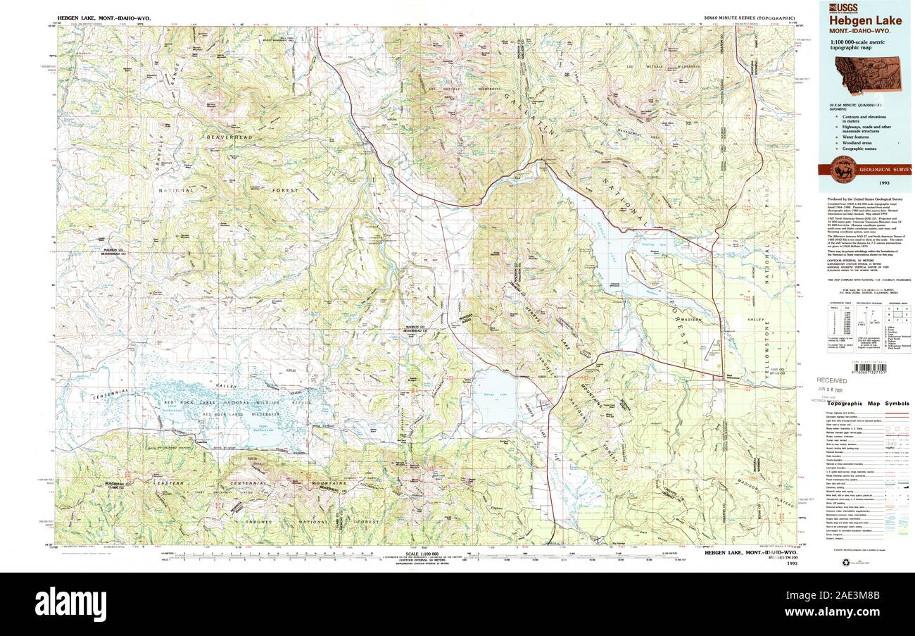 MT Hebgen Lake 268423 1993 100000 Restoration Stock Photo - Alamy