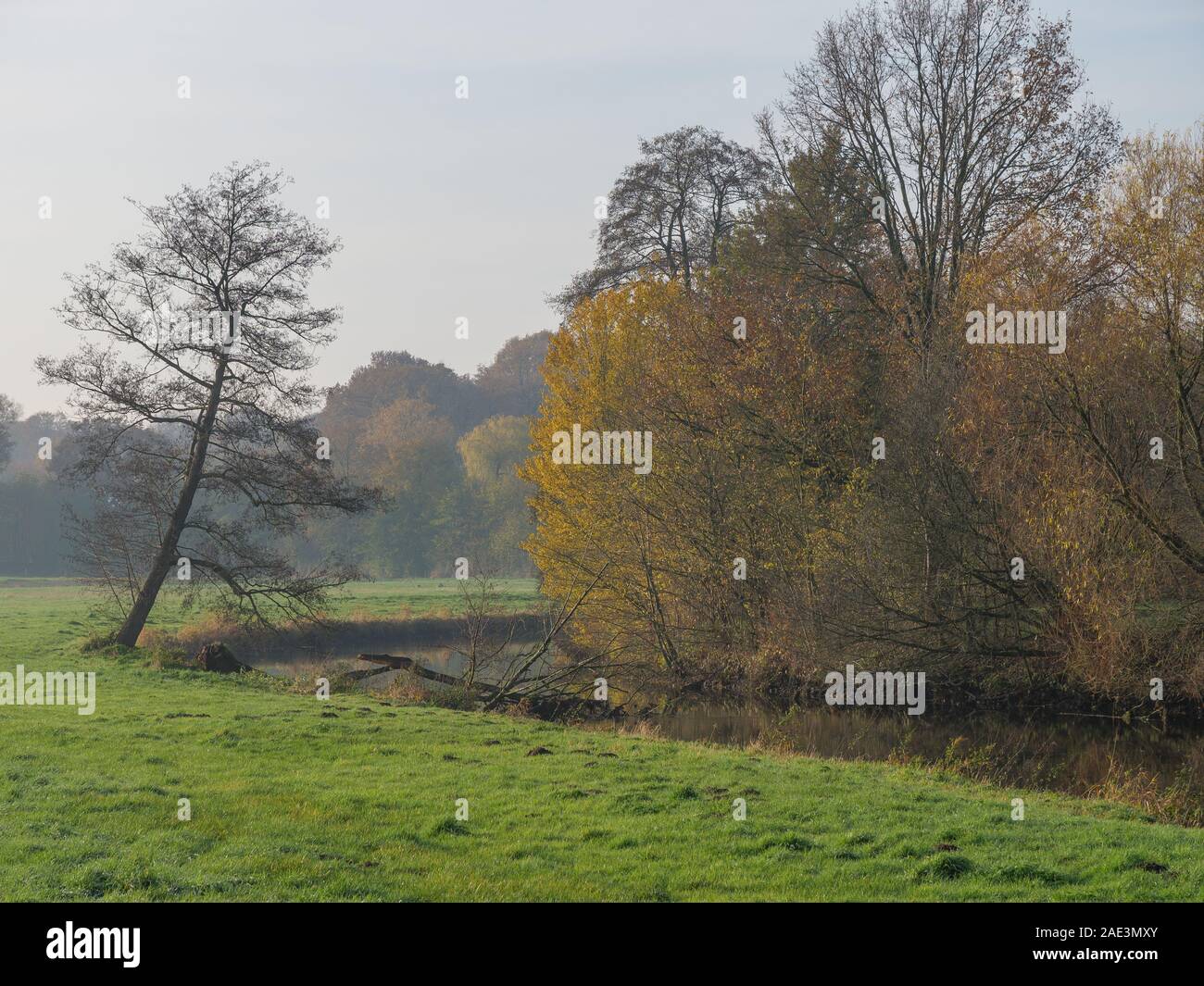 hike at a german river Stock Photo - Alamy
