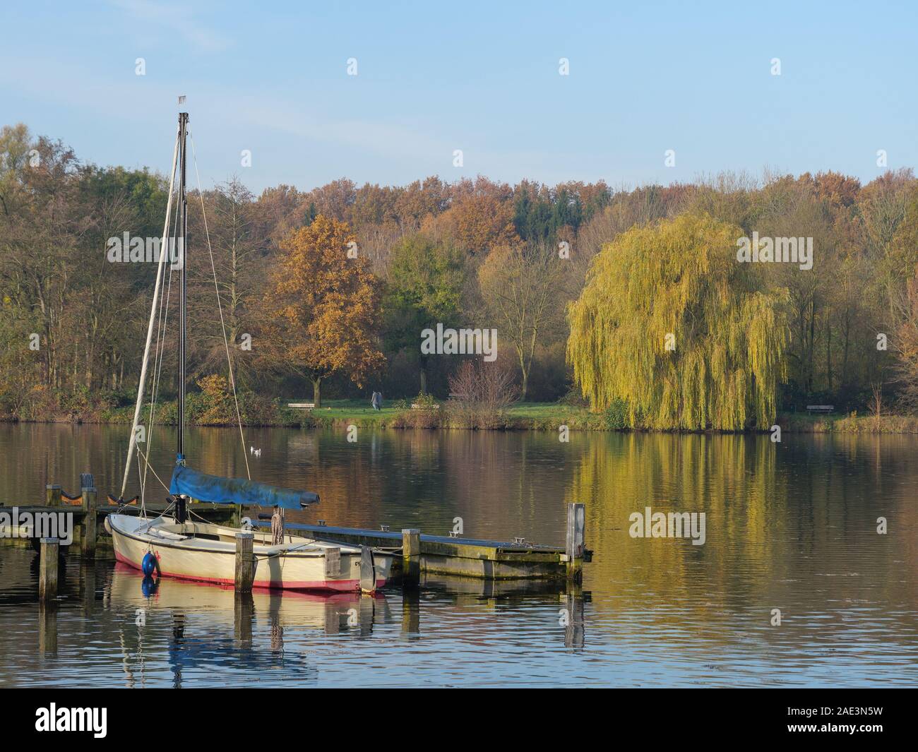 autumn at a german lake Stock Photo - Alamy