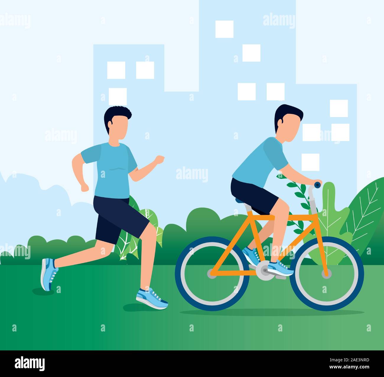 People and healthy lifestyle concept vector design Stock Vector Image ...