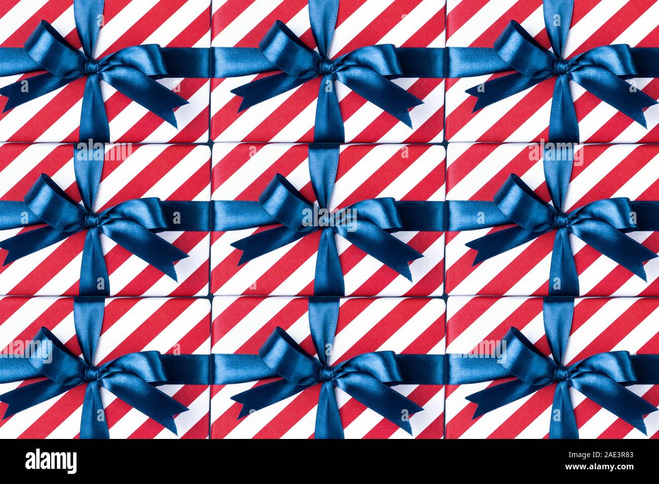 Blue striped gift boxes hi-res stock photography and images - Alamy