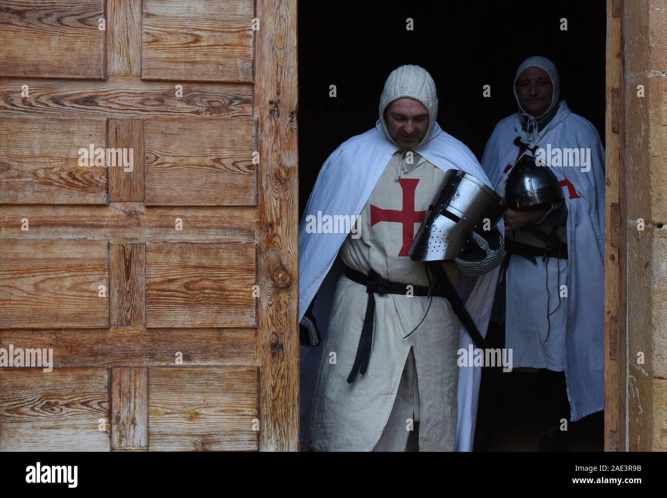 Men dressed as templarios during a re-enactment.The Catholic military ...