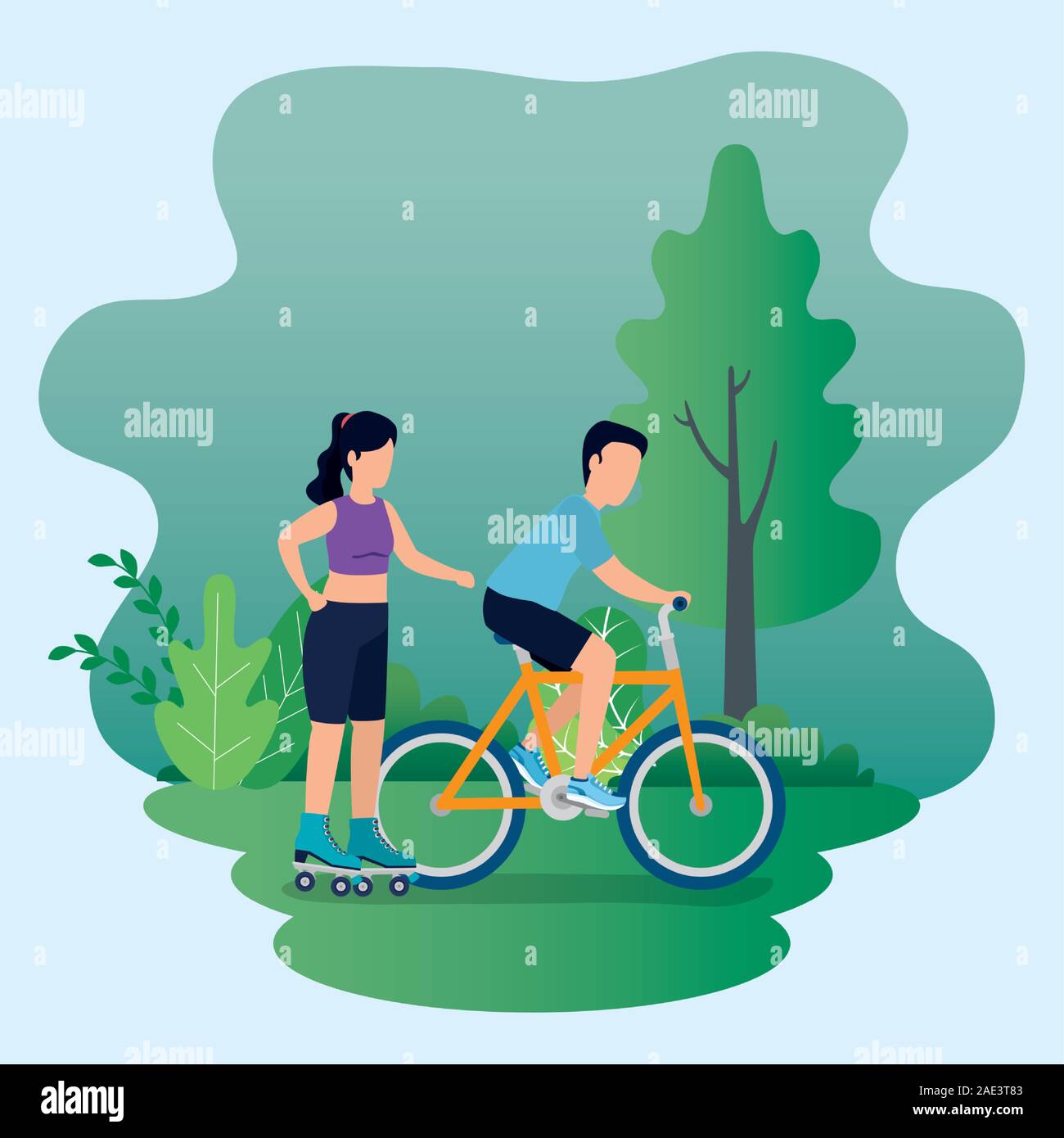 People and healthy lifestyle concept vector design Stock Vector Image ...