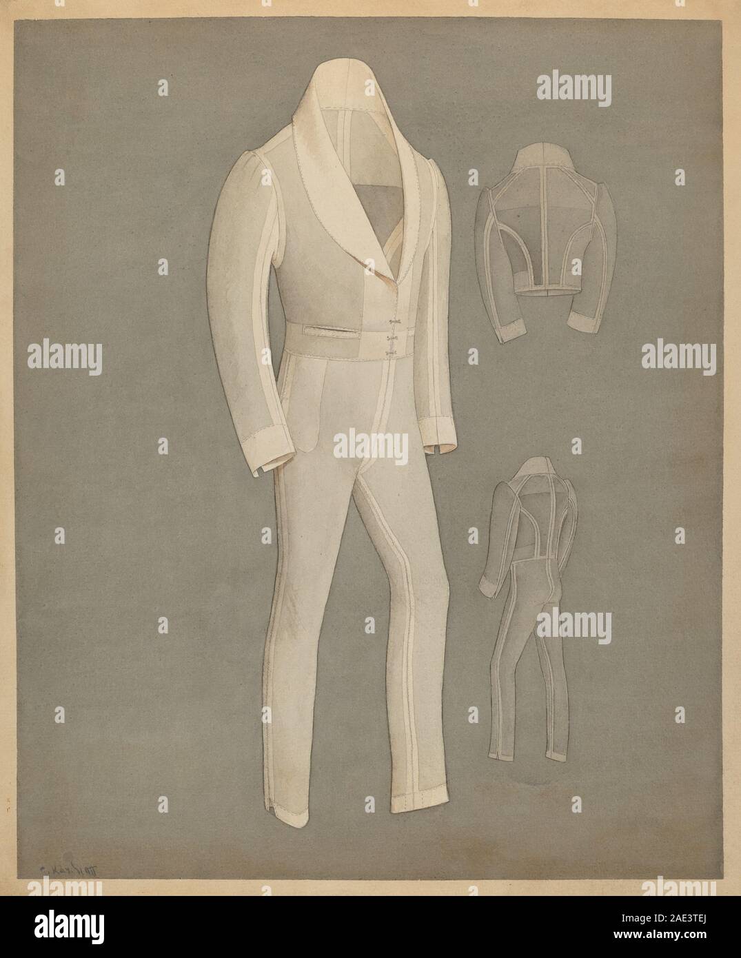 Coat and Trousers; circa 1937 date Creighton Kay-Scott, Coat and ...